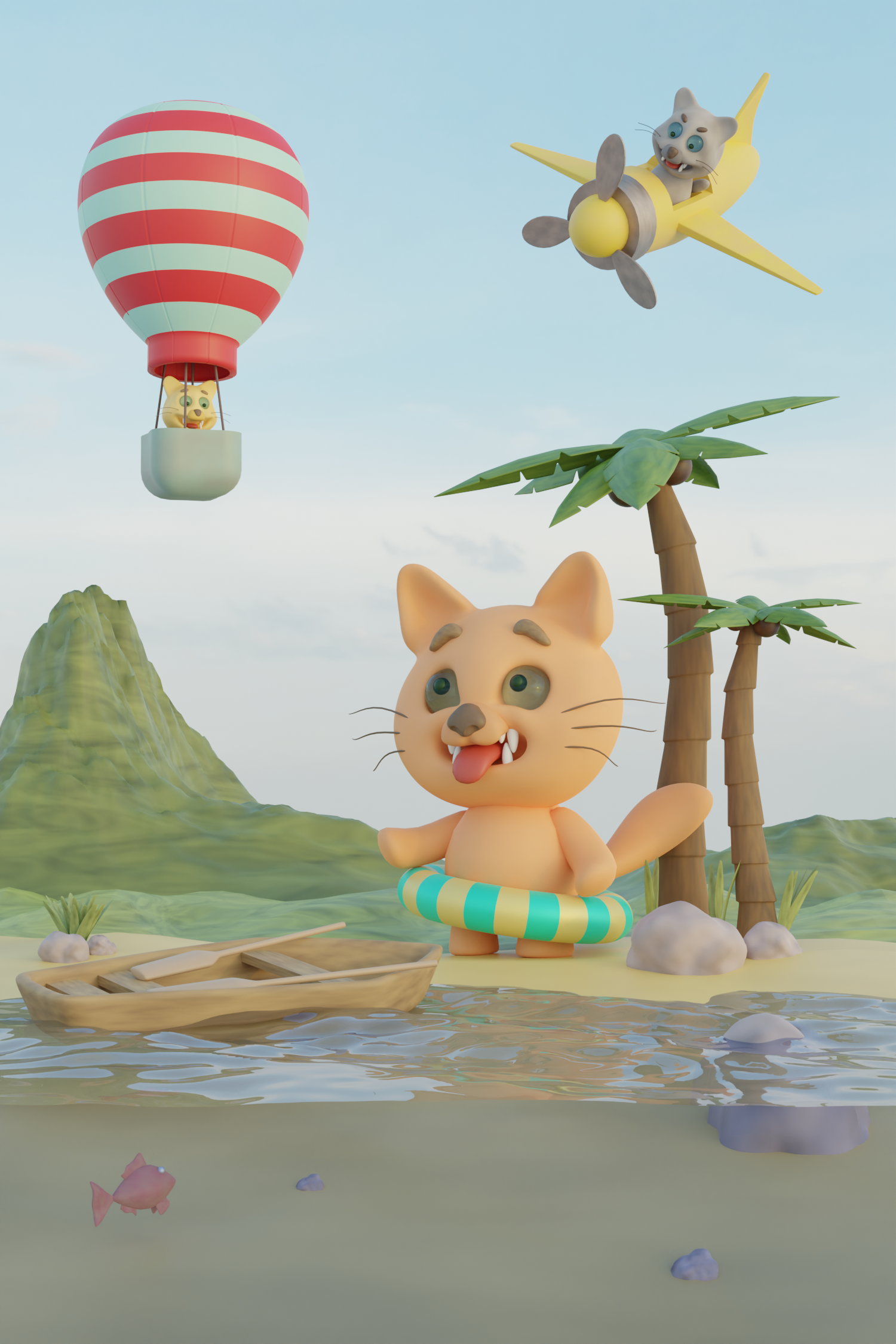 How to create cute background for the cute 3d scene in Blender – WEBinP